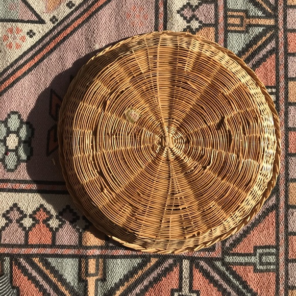 Vintage | Dining | 8 Vintage Wicker Picnic Plates | Poshmark